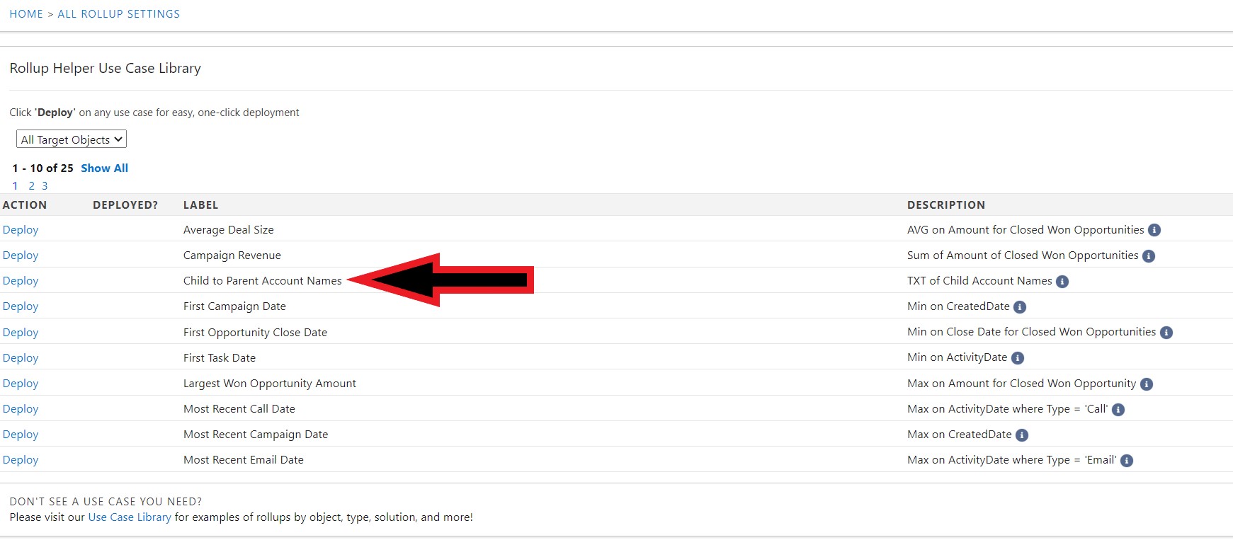 Names of Child Accounts on Parent Account | Rollup Helper Use Case Library